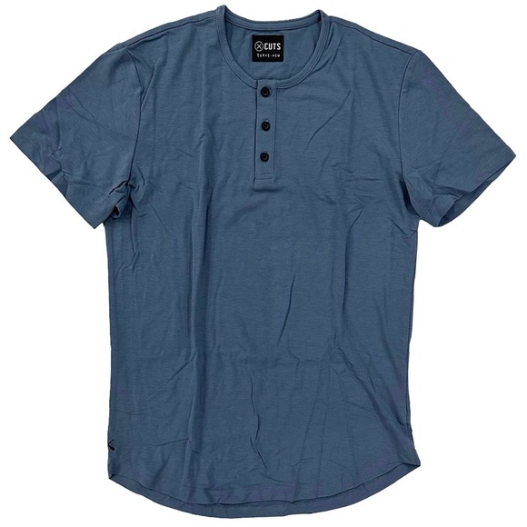 Cuts Clothing | Shirts | Cuts Clothing Mens Curve Hem Henley Signature ...